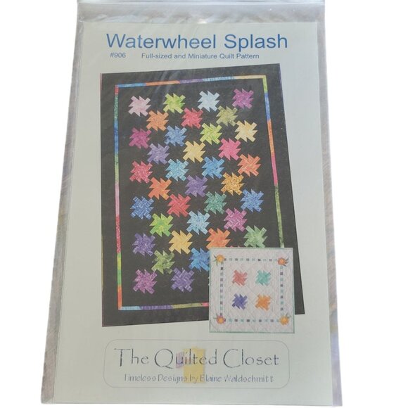 The Quilted Closet | Office | Waterwheel Splash Quilt Pattern By The ...
